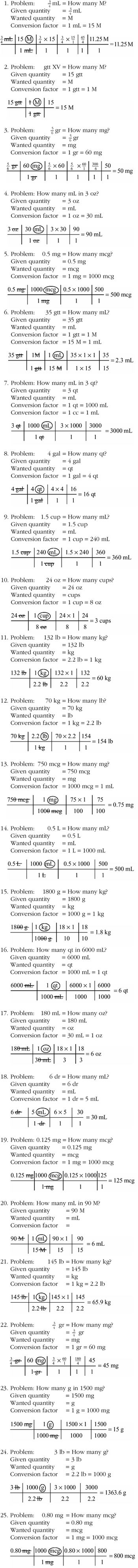 Solving Problems Using Dimensional Analysis Basicmedical Key